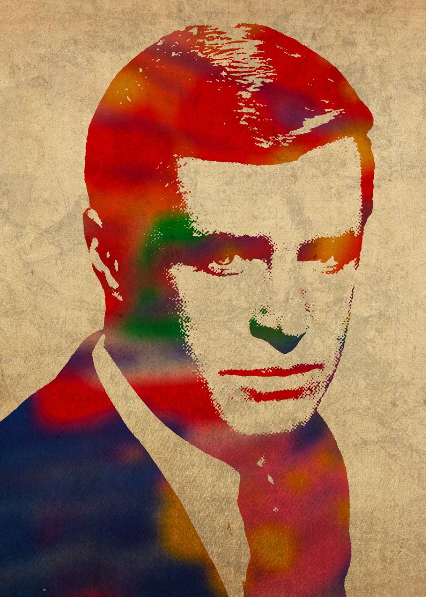 'George Peppard Watercolor Portrait' Poster, picture, metal print ...