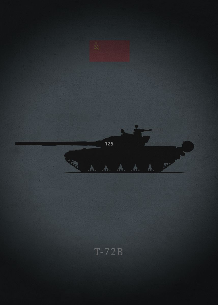'T-72B' Poster, picture, metal print, paint by Iwoko | Displate