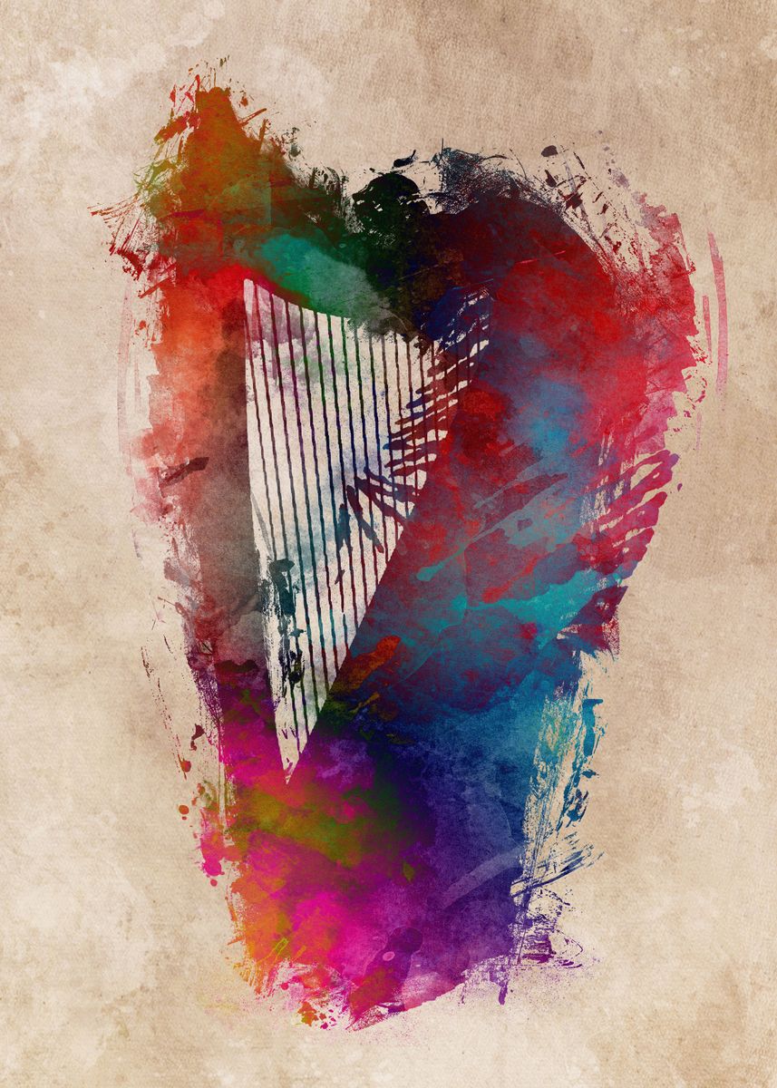 'Harp' Poster by JBJart Justyna Jaszke | Displate