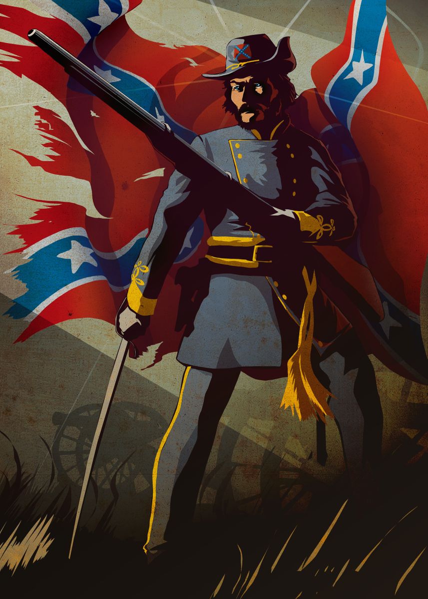 'The Confederate' Poster, picture, metal print, paint by Eden Design ...