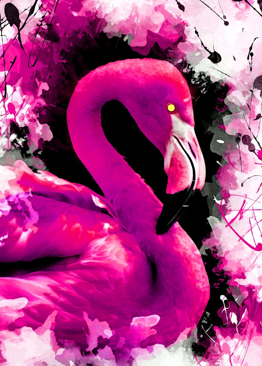 'Flamingo' Poster by JBJart Justyna Jaszke | Displate