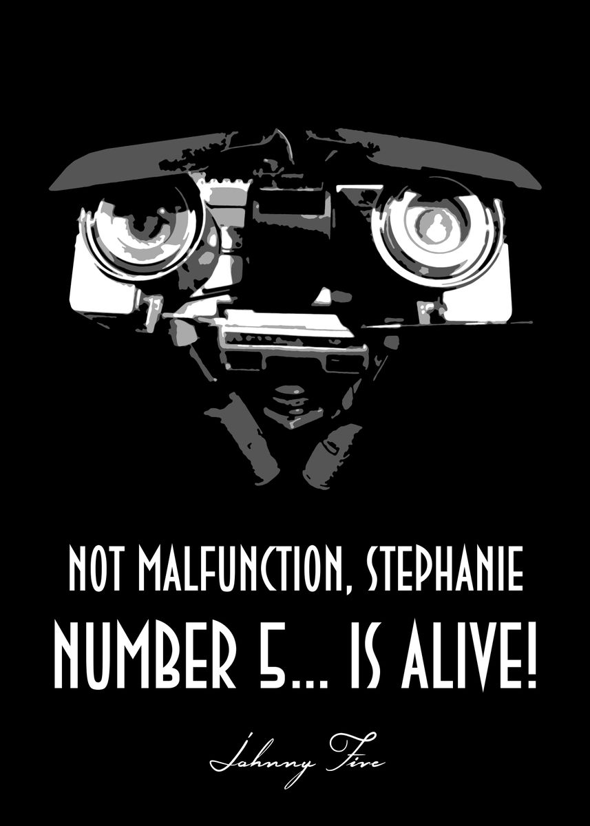 'Johnny Five' Poster, picture, metal print, paint by BB Design | Displate