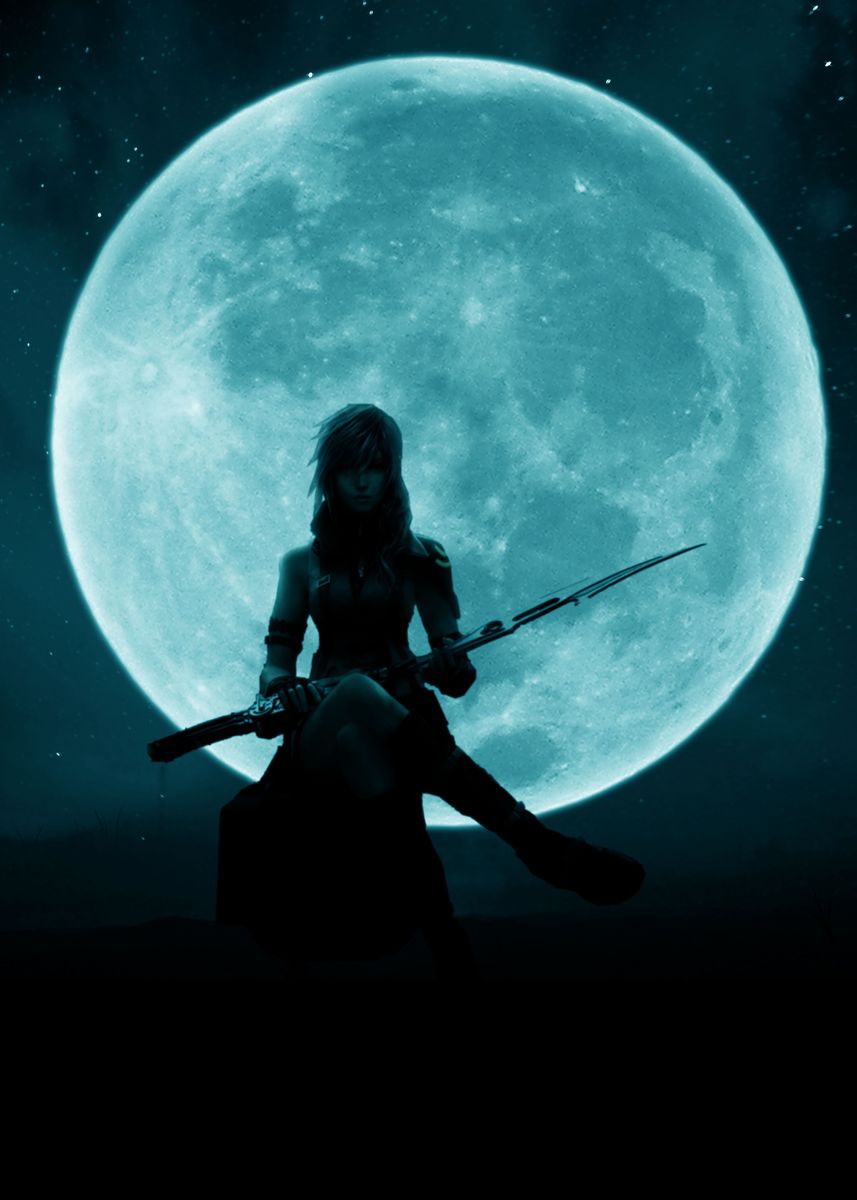 'Blue Moon Lightning' Poster, picture, metal print, paint by anm diz ...