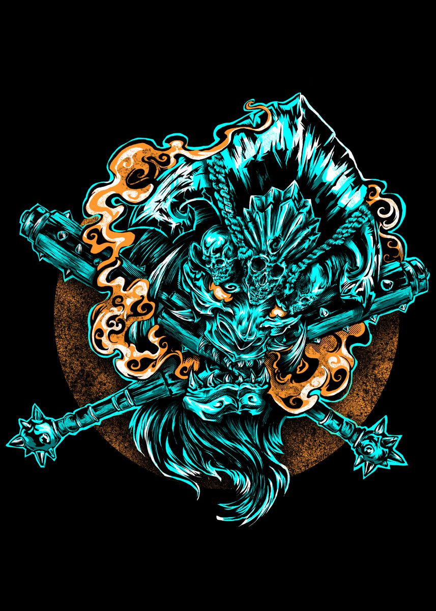 'Demon guardian' Poster, picture, metal print, paint by Darius Alas ...