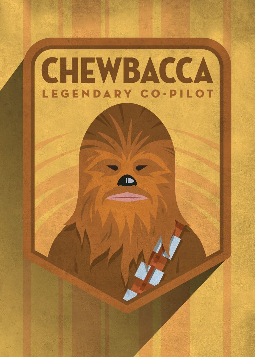 'Chewbacca' Poster, picture, metal print, paint by Star Wars | Displate