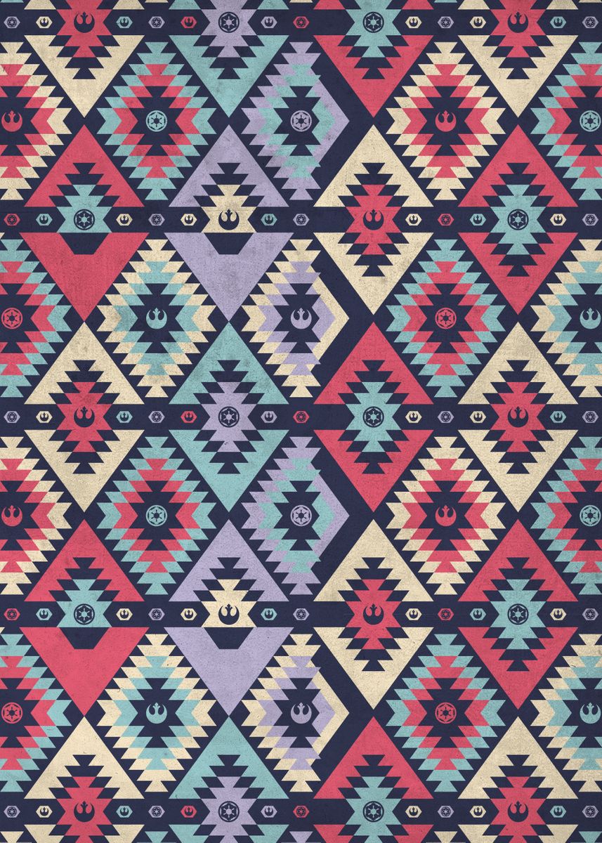 'Rebel Pattern' Poster, picture, metal print, paint by Star Wars | Displate