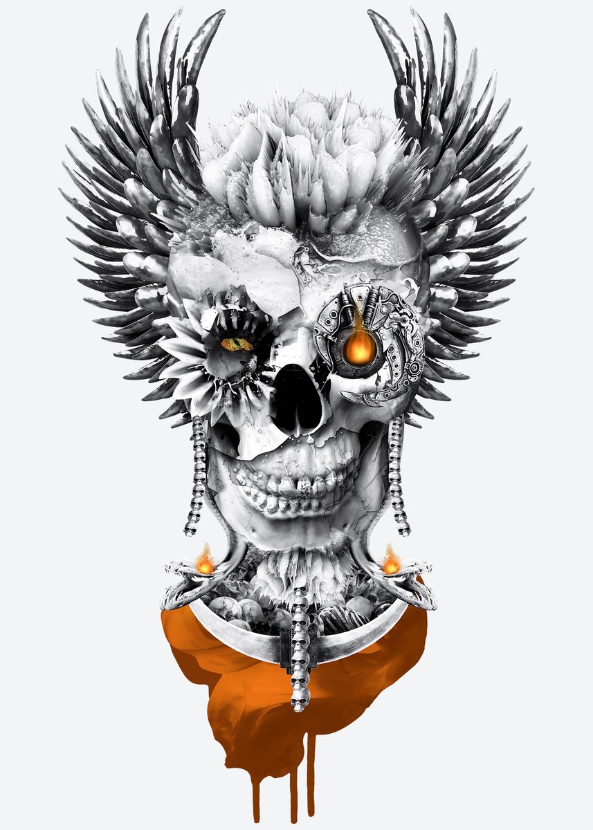 'Skull Lord II' Poster, picture, metal print, paint by RIZA PEKER ...