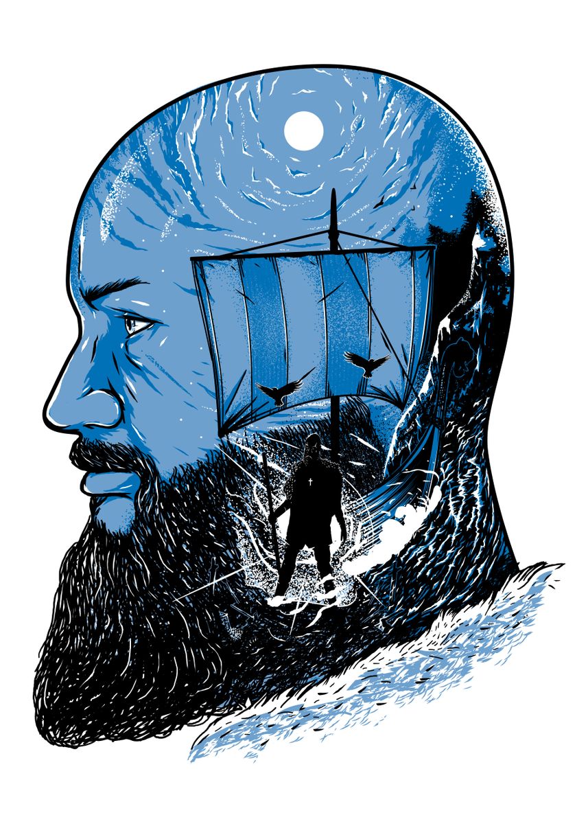 '~Ragnar~ ' Poster, picture, metal print, paint by Samuel Rodrigues ...