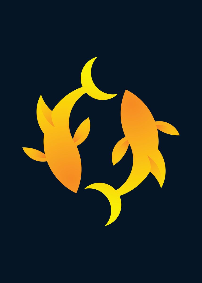 'Yellow Fish' Poster by Leandro Jorge | Displate