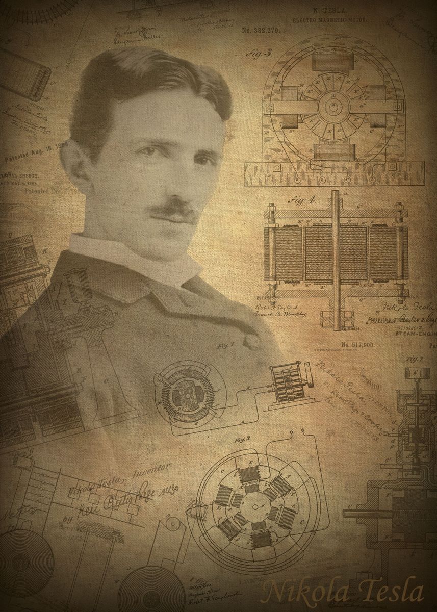 'Nikola Tesla' Poster by KKcreative | Displate