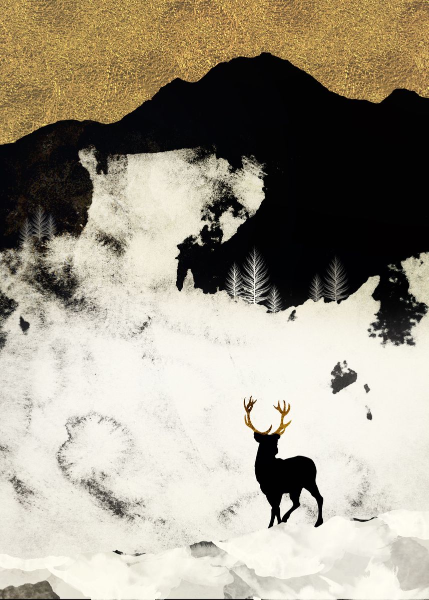 'Winter Silence' Poster, picture, metal print, paint by SpaceFrog ...