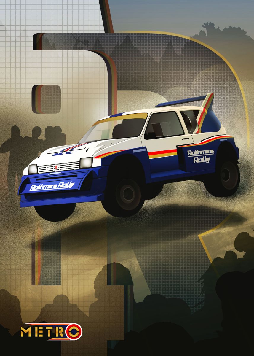 'MG Metro 6R4' Poster, picture, metal print, paint by Eden Design ...