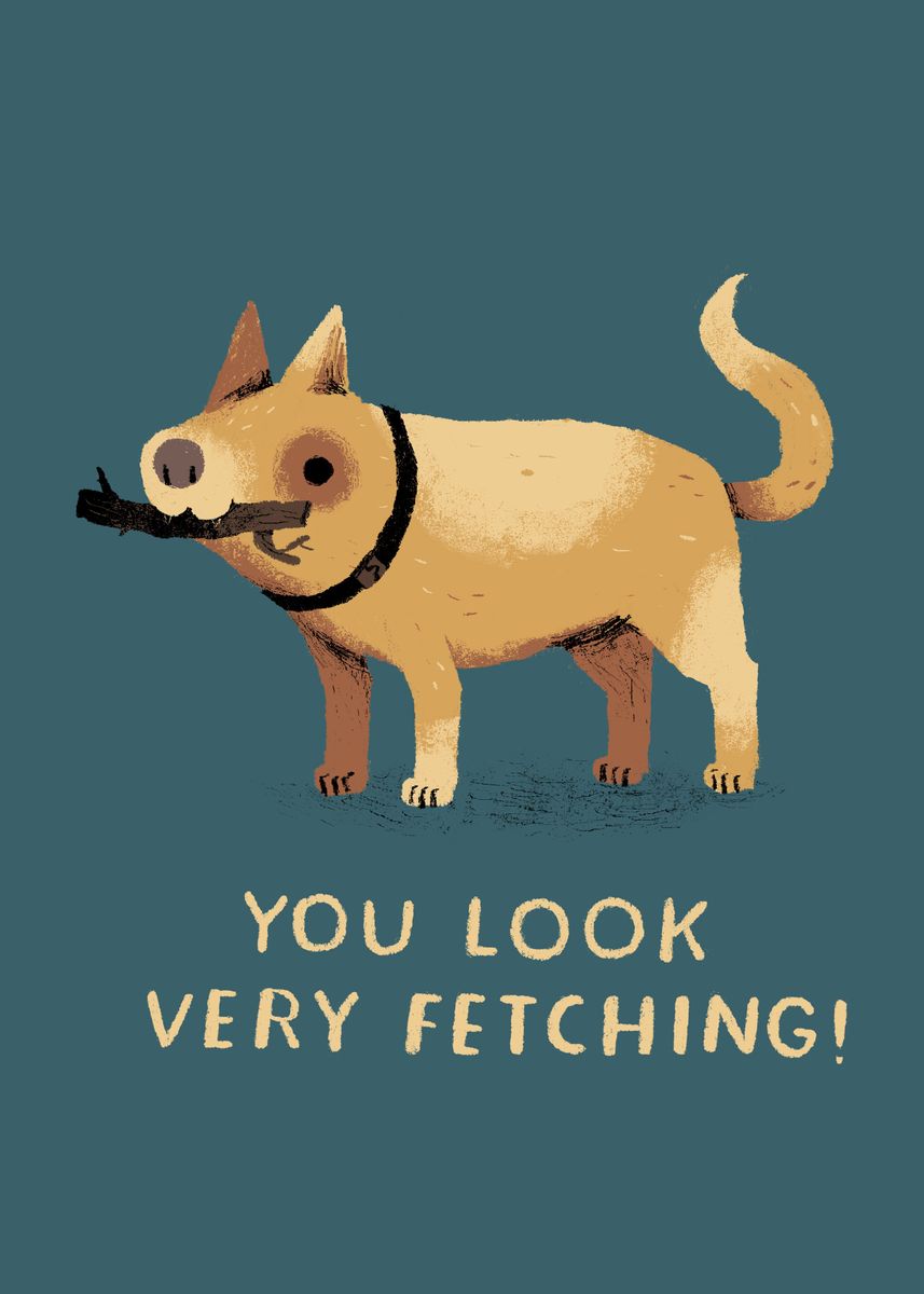 'you look very fetching!' Poster, picture, metal print, paint by Louis ...