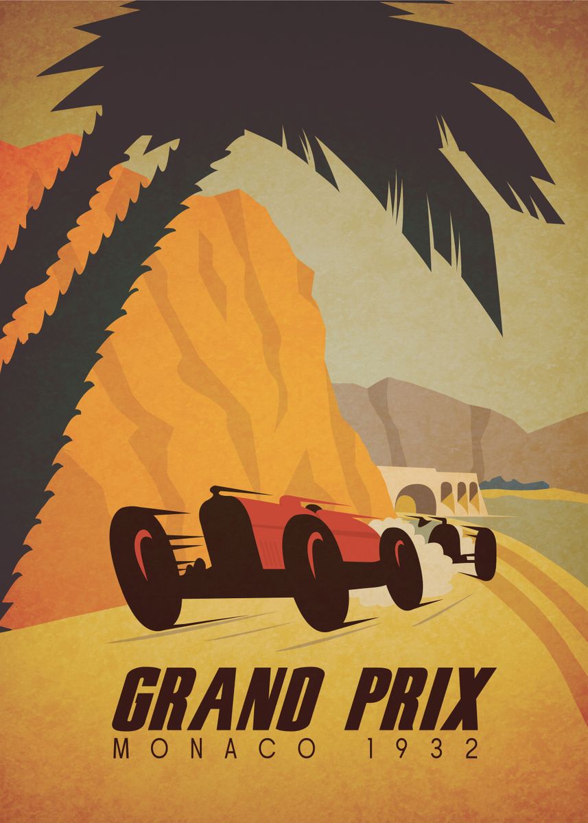 'Grand Prix ' Poster, picture, metal print, paint by Eden Design | Displate