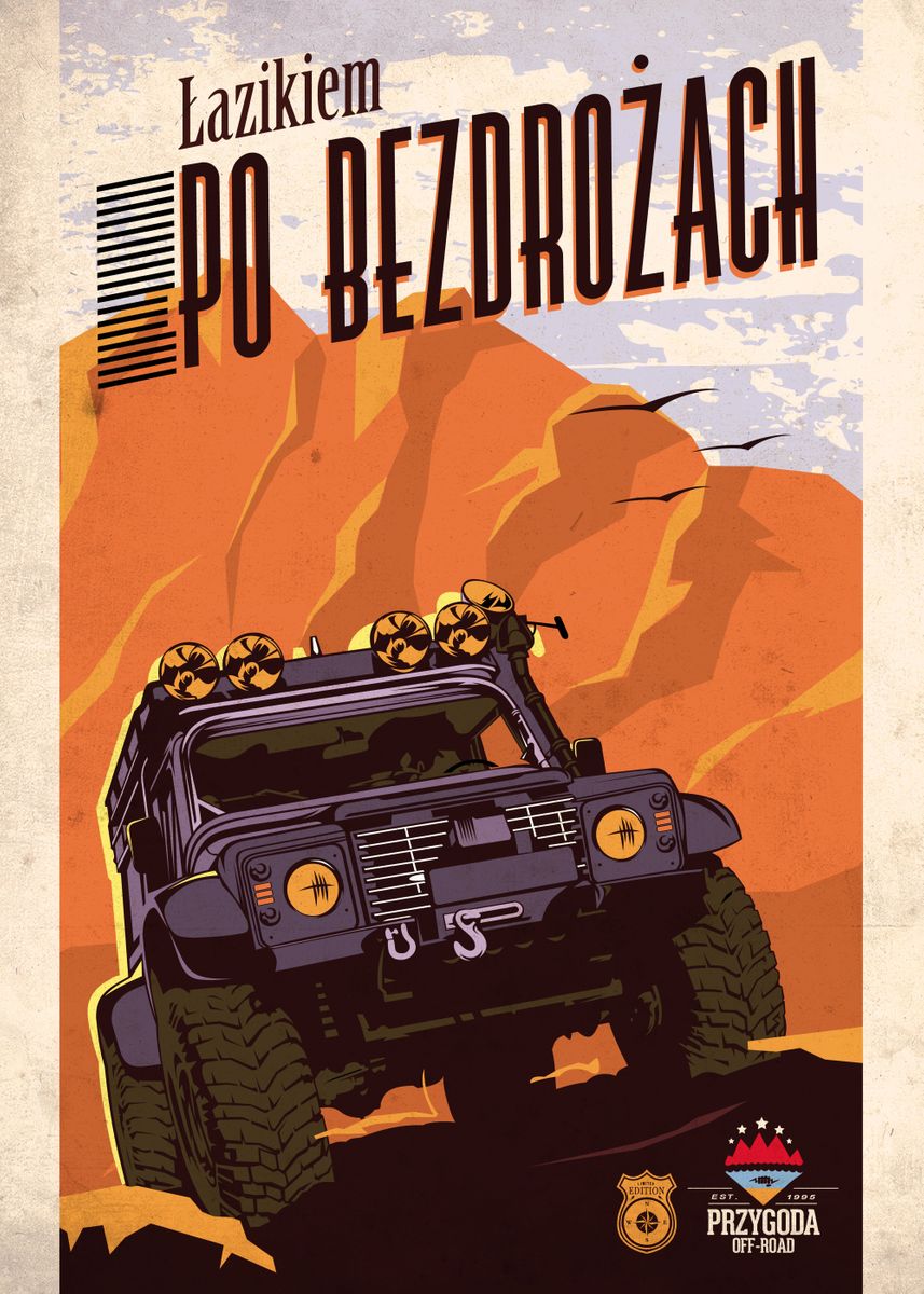 'Łazik' Poster, picture, metal print, paint by Eden Design | Displate