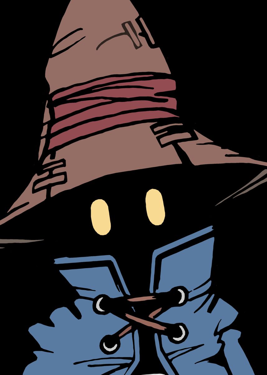 'Vivi - minimalist portrait (ffIX)' Poster, picture, metal print, paint ...