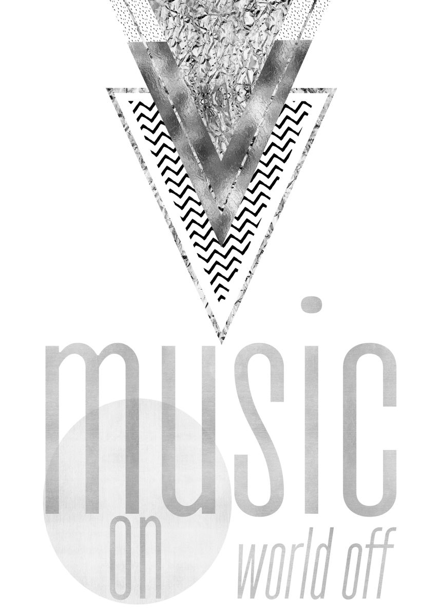 'Music on - World off' Poster, picture, metal print, paint by Melanie ...