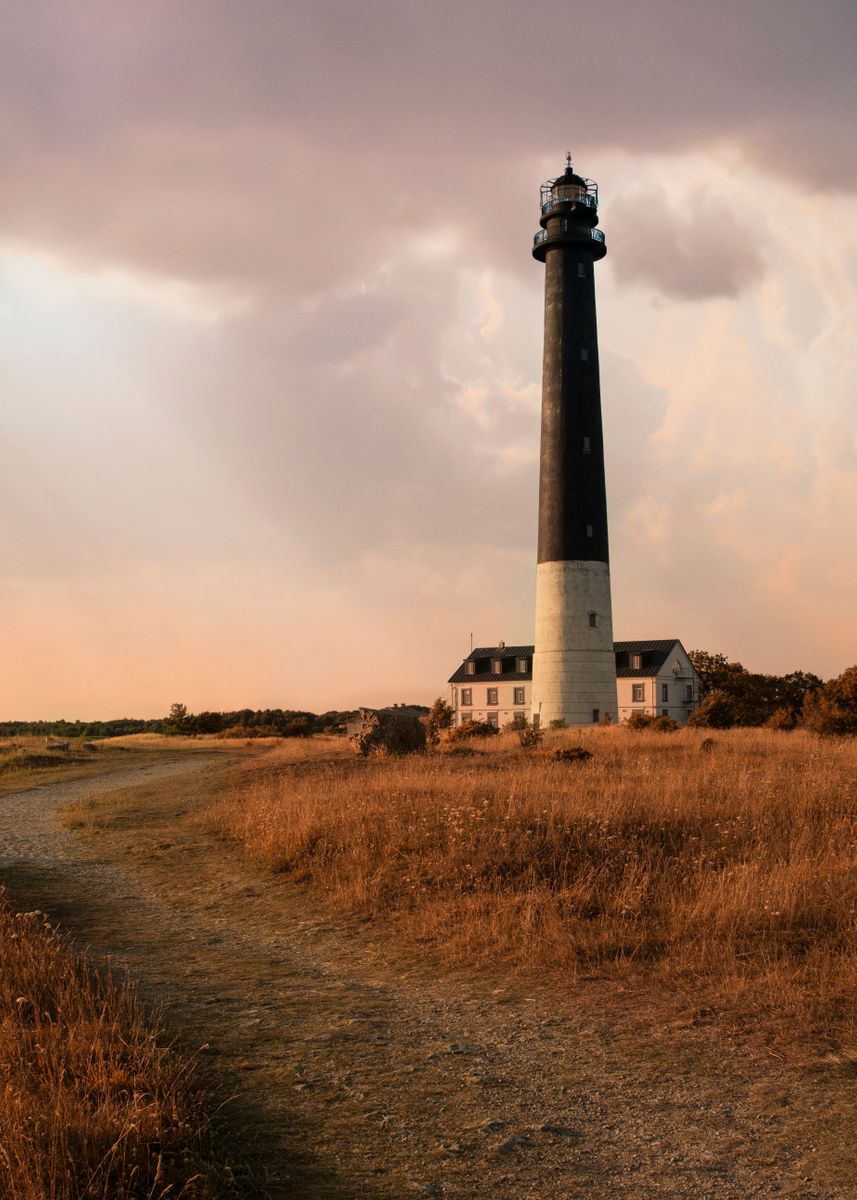 'Morning landscape with an old lighhouse' Poster, picture, metal print ...