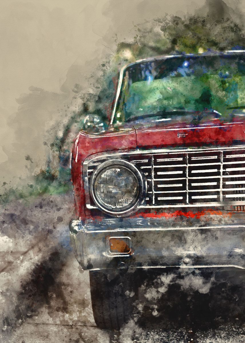 'Vintage Car' Poster, picture, metal print, paint by Gab Fernando ...