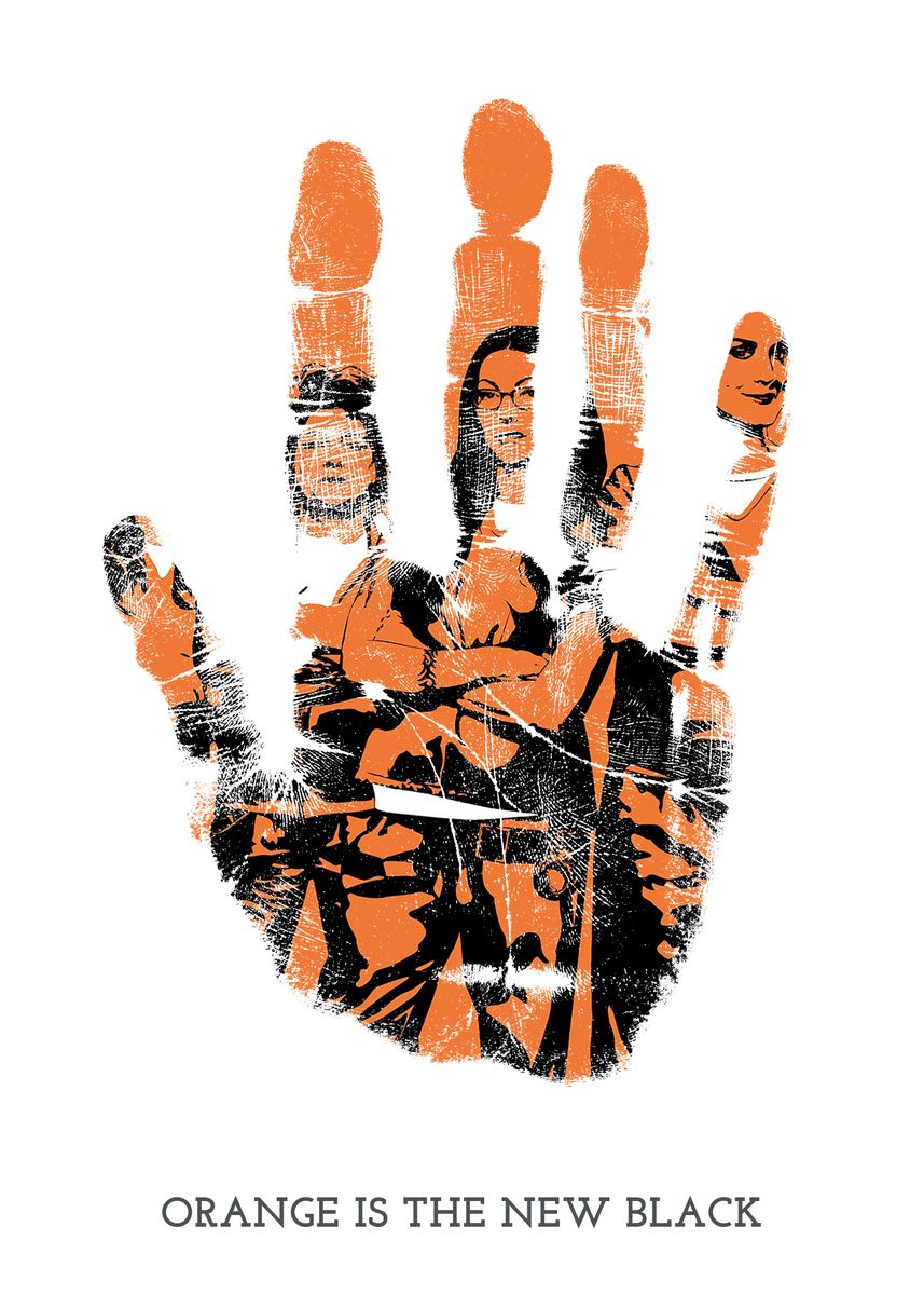 'Hand Print Art - Orange Is The New Black' Poster, picture, metal print ...