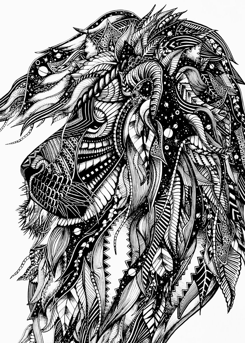 'Leo' Poster, picture, metal print, paint by Joanna Panek | Displate