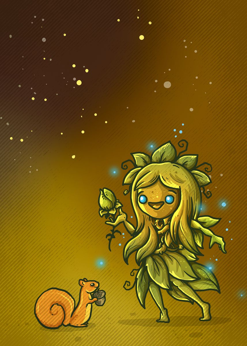 'Driad' Poster, picture, metal print, paint by Q Artwork | Displate