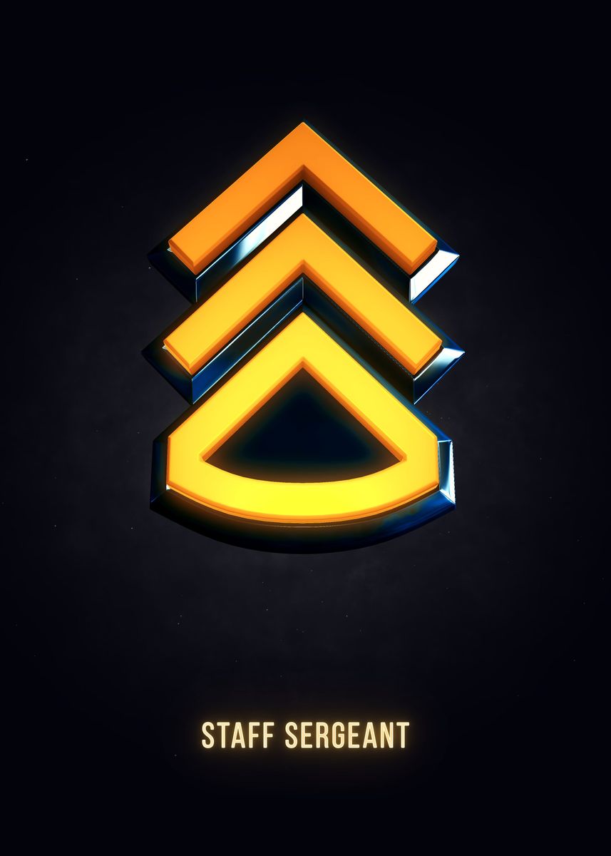 'Staff Sergeant - Military ' Poster, picture, metal print, paint by ...