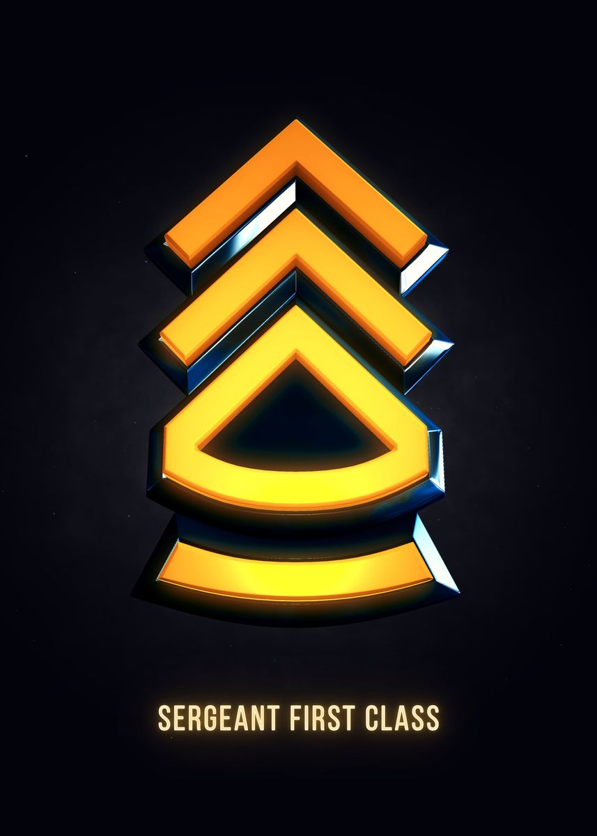 'Sergeant First Class - Mil' Poster, picture, metal print, paint by ...