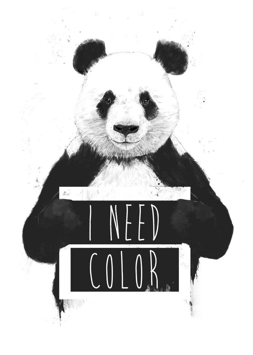 'I need color' Poster, picture, metal print, paint by Balazs Solti ...