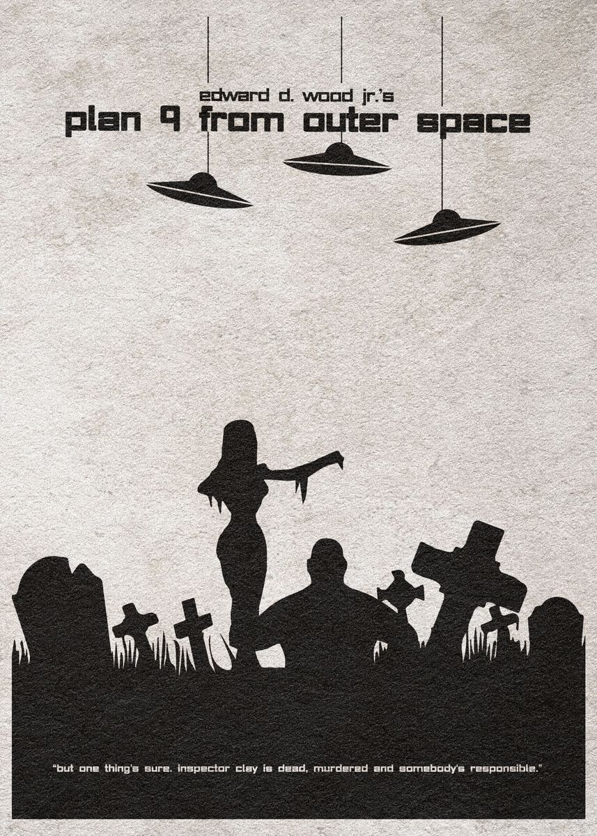'Plan 9 from Outer Space' Poster, picture, metal print, paint by Deniz ...