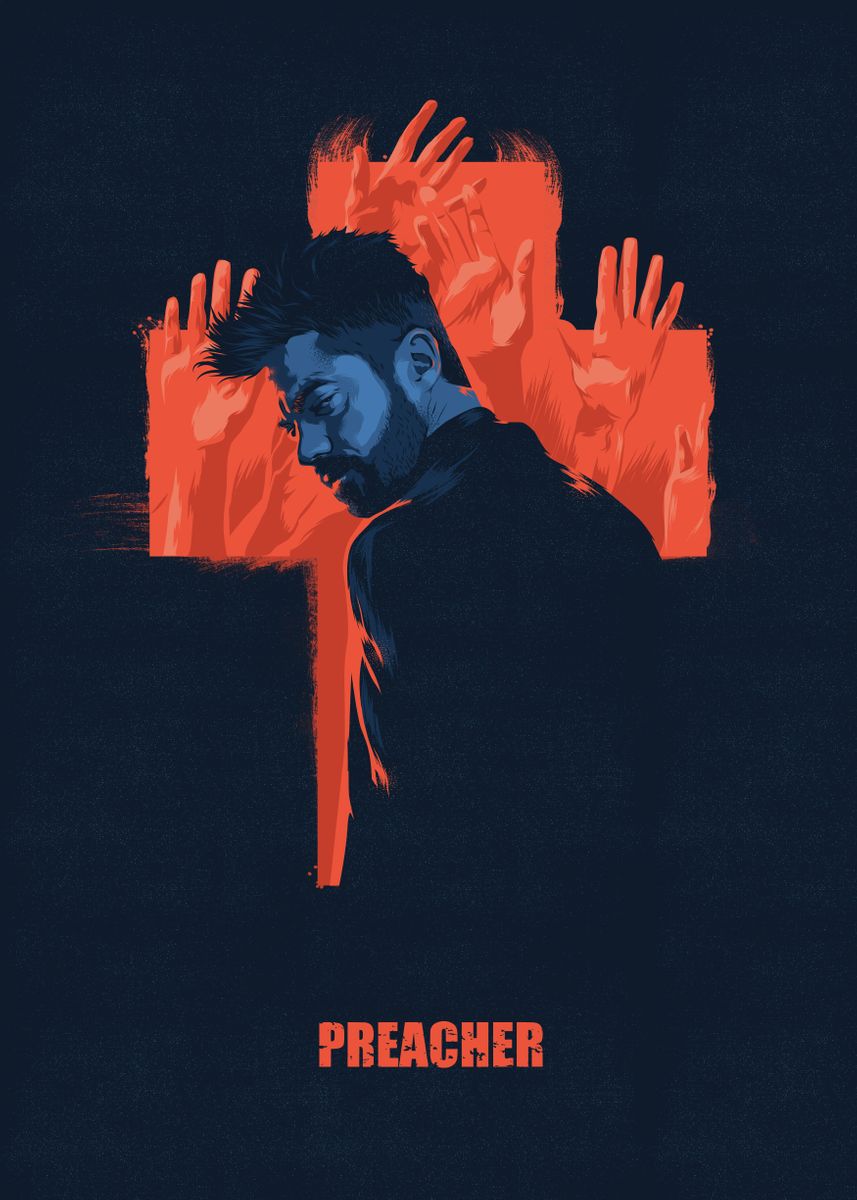 'Preacher' Poster, picture, metal print, paint by Fourteen Lab | Displate