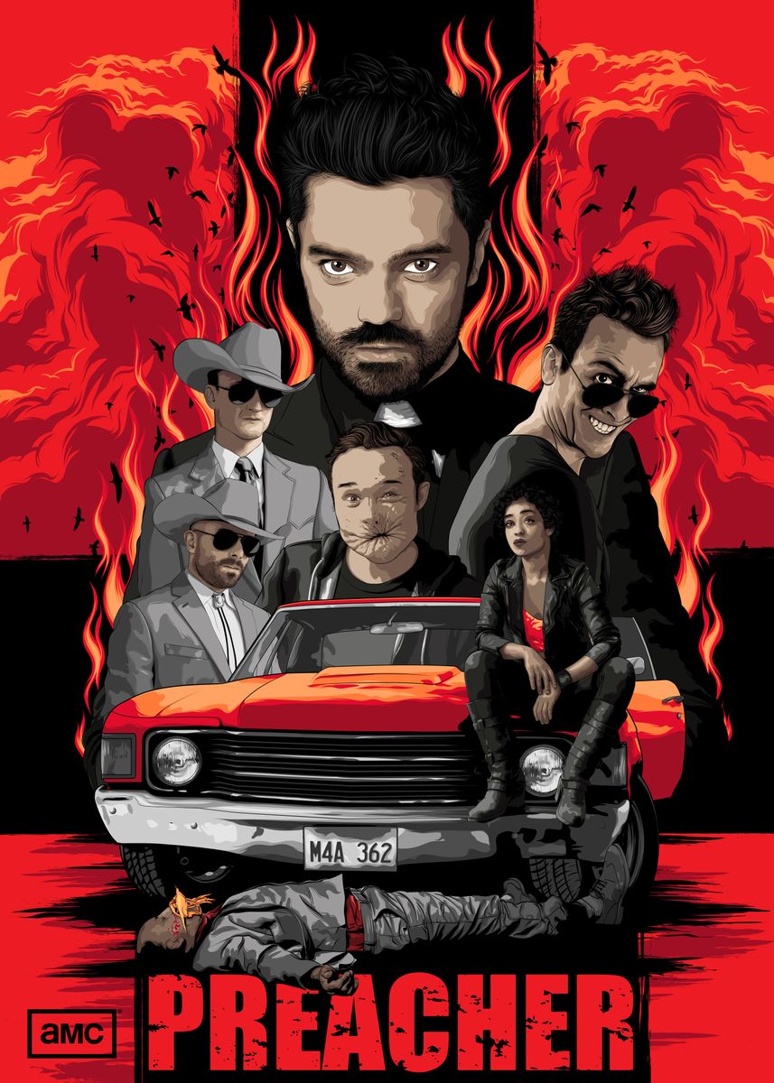 'Preacher' Poster, picture, metal print, paint by Dark Eyed Design ...