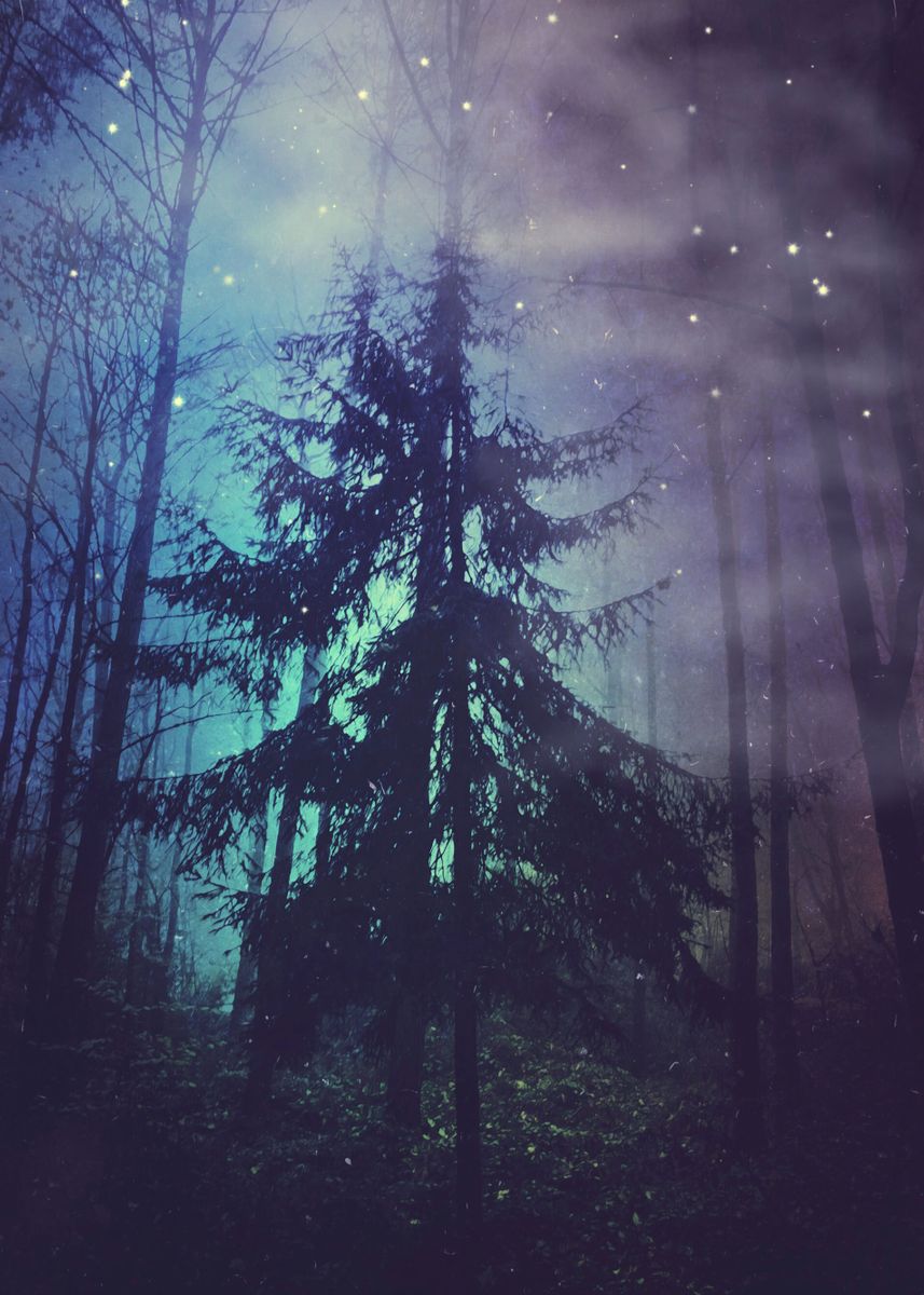 'Luminous Forest' Poster, picture, metal print, paint by Dirk ...