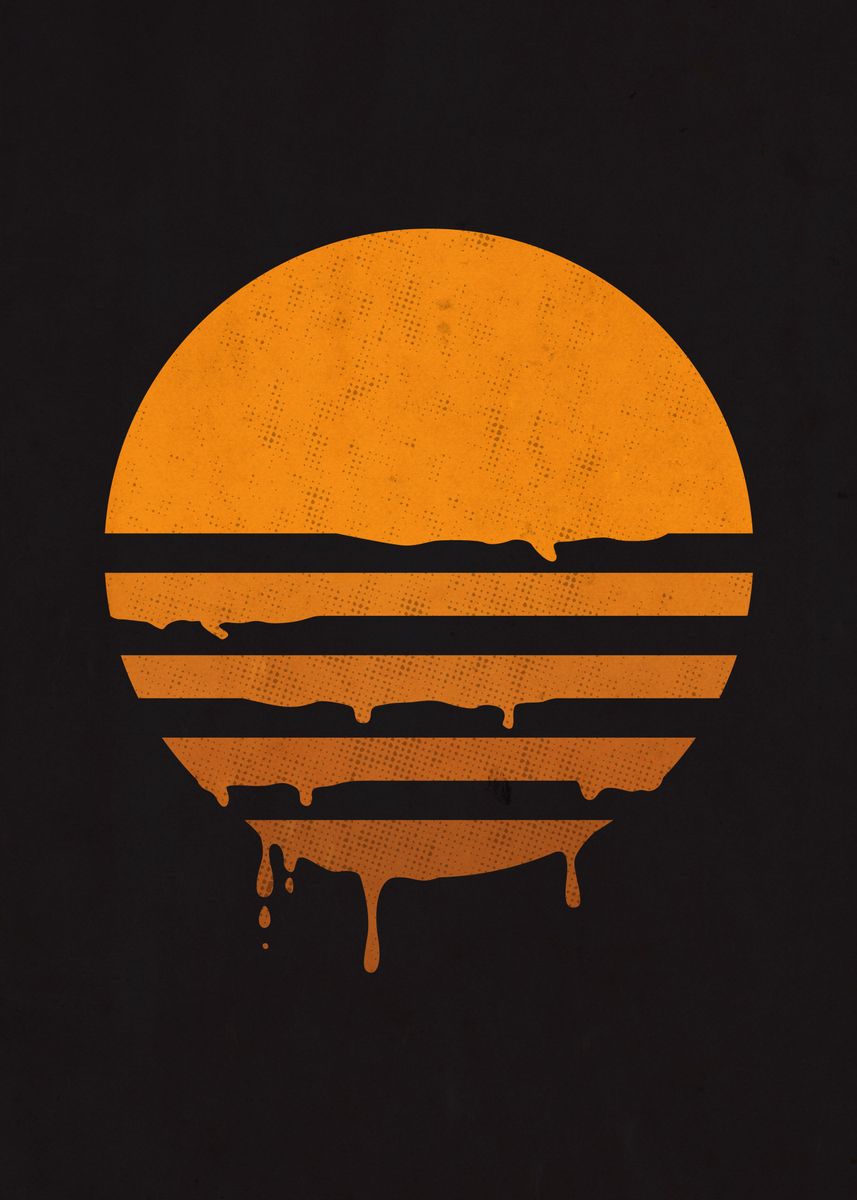 'melting sun' Poster, picture, metal print, paint by venus imagination ...