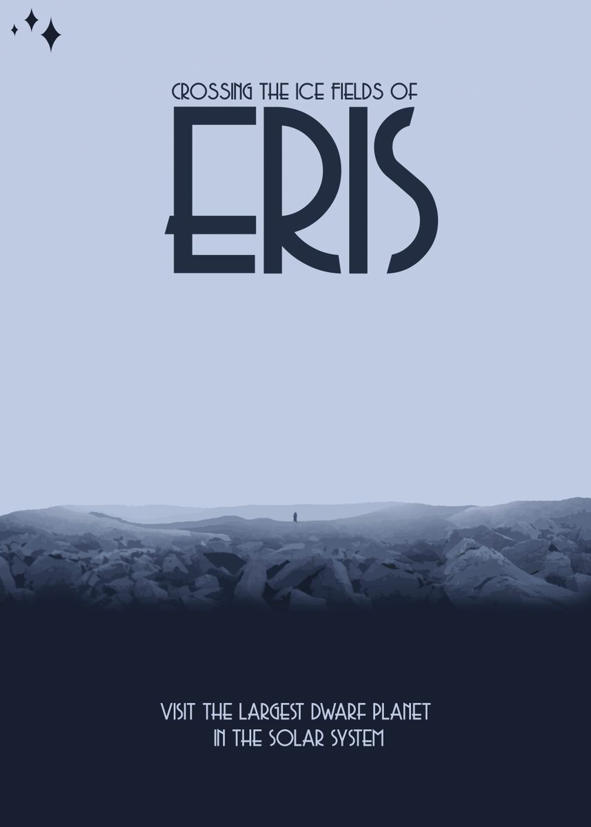 'Eris Vintage Space Travel Poster' Poster, picture, metal print, paint ...