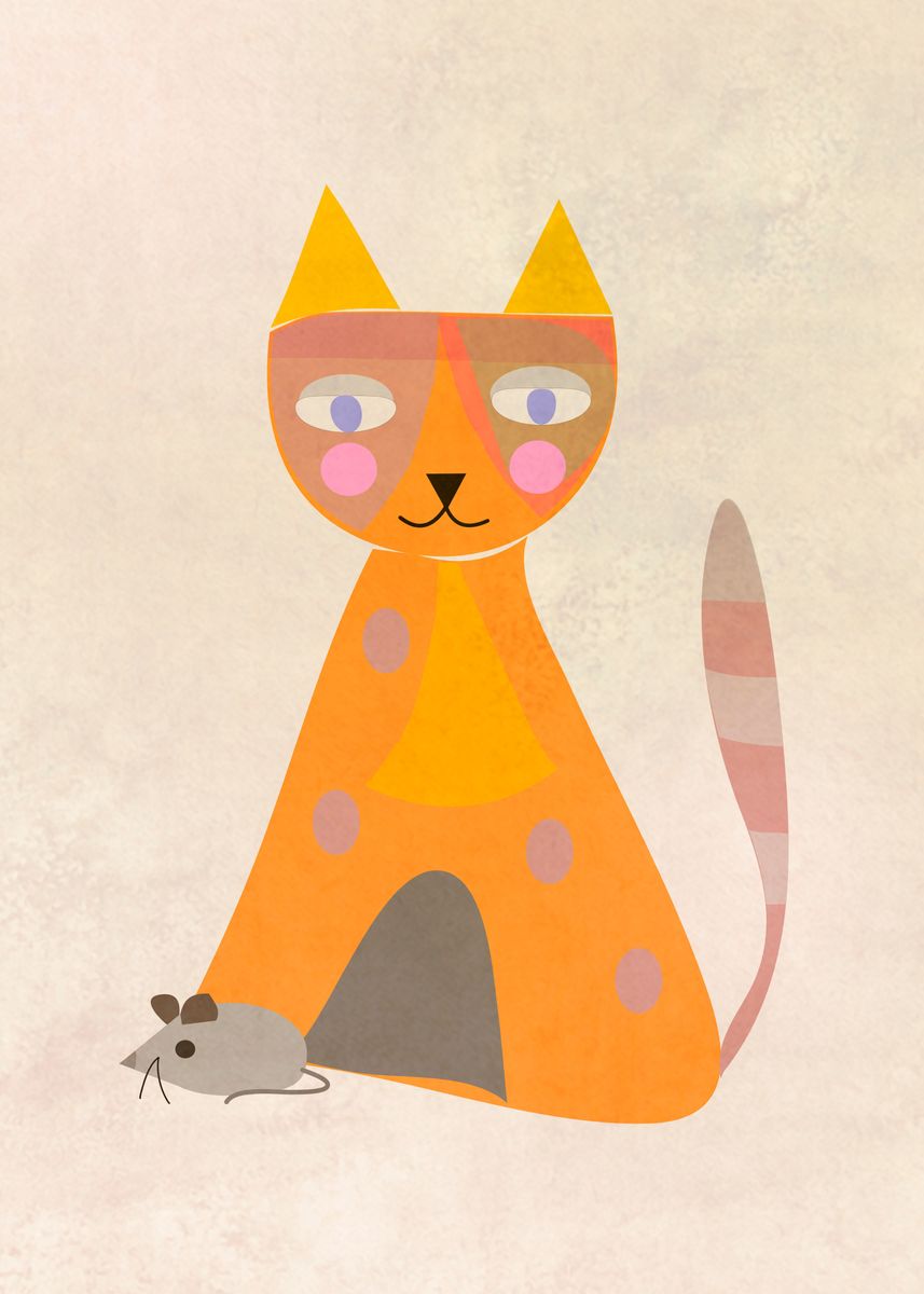 'Blue Eyed Cat' Poster, picture, metal print, paint by MIRIMO design ...