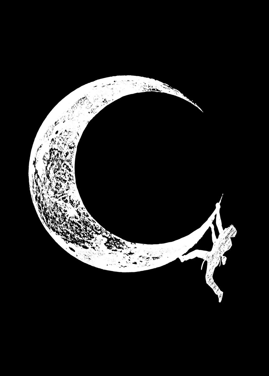 'Moon Climbing' Poster, picture, metal print, paint by Tofan barmalisi ...