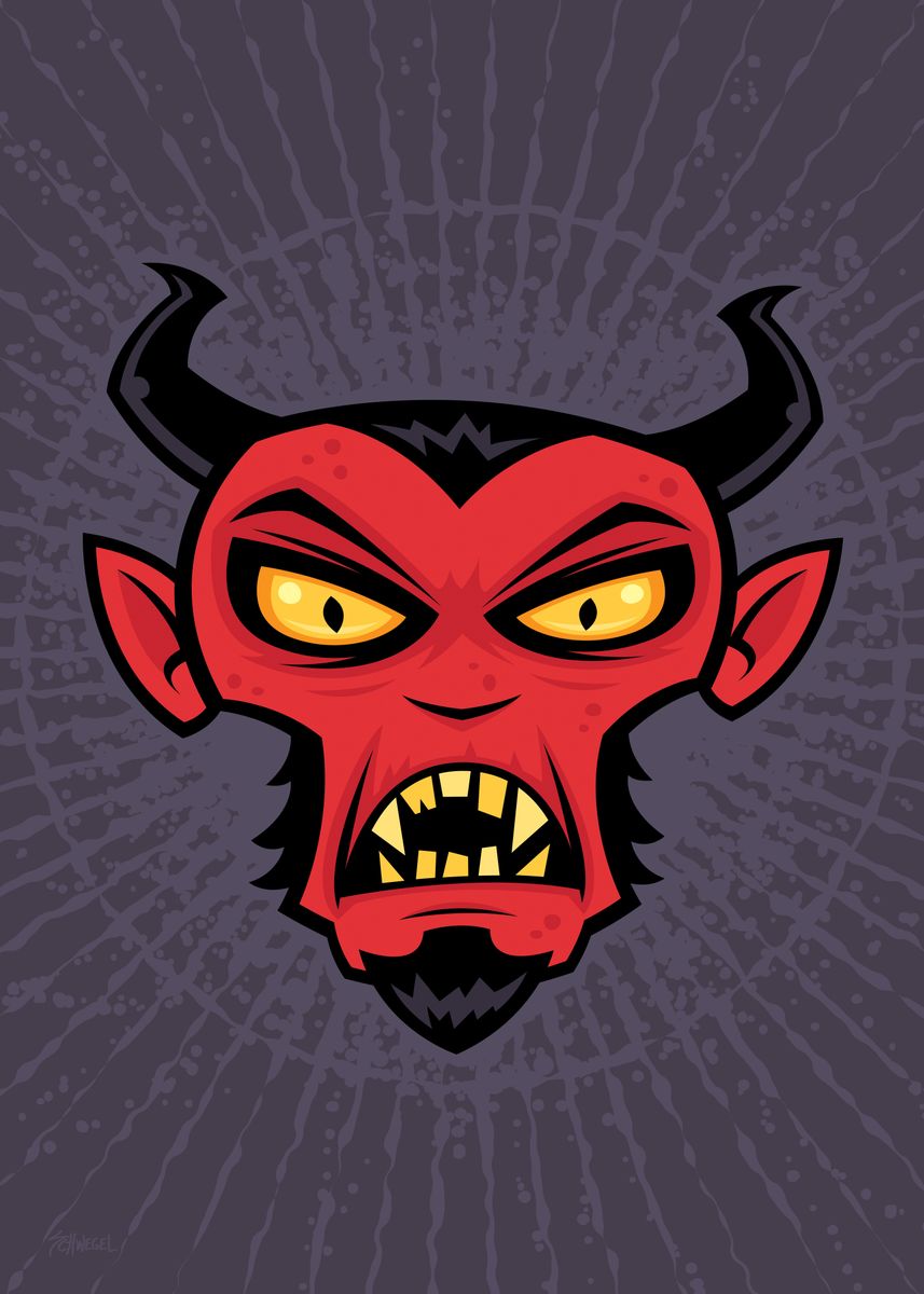 'Mad Devil' Poster, picture, metal print, paint by John Schwegel | Displate