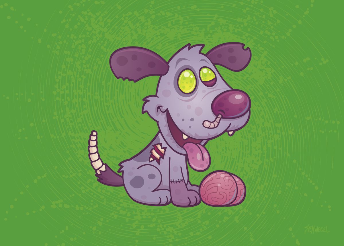 'Zombie Puppy' Poster by John Schwegel | Displate
