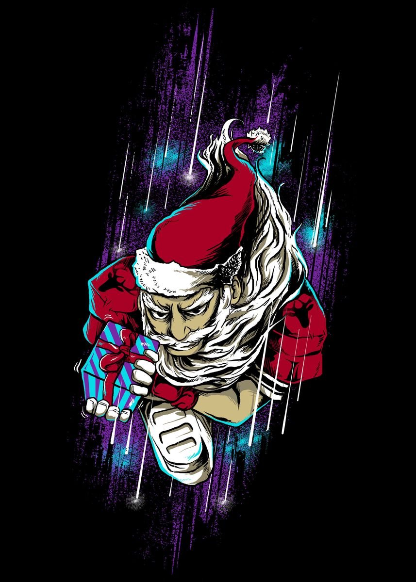 'touchdown santa ' Poster by spoilerinc artworks | Displate