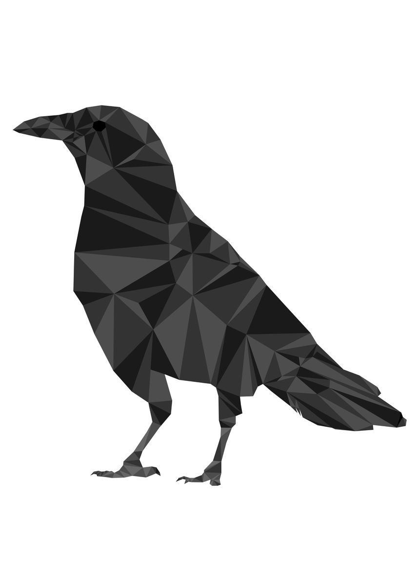'Geometric Crow' Poster, picture, metal print, paint by Ethan ...
