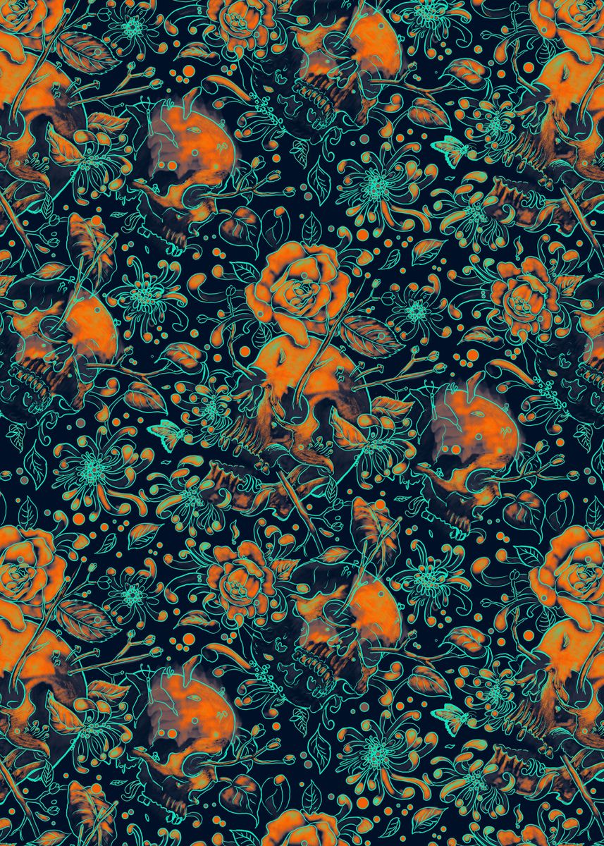 'Life and Death Pattern' Poster, picture, metal print, paint by ...