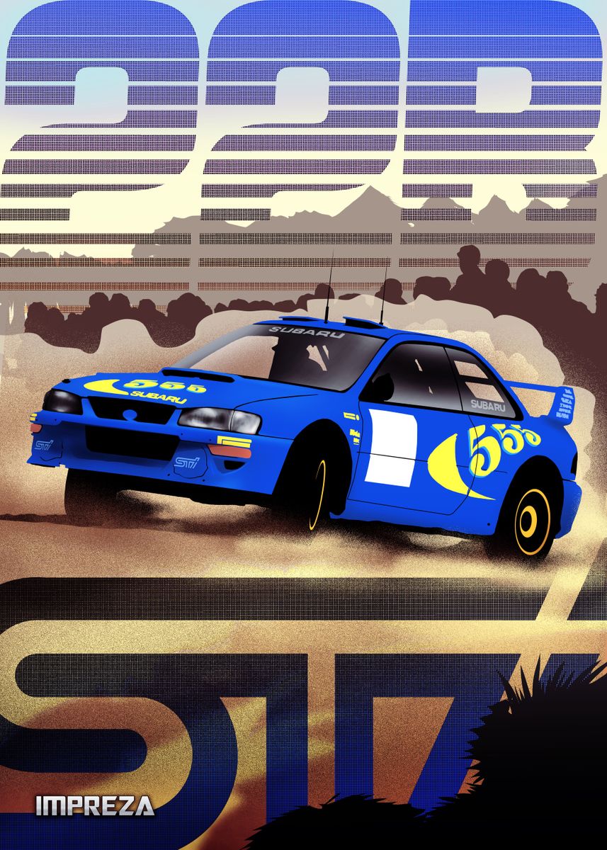 'Subaru STI' Poster, picture, metal print, paint by Eden Design | Displate