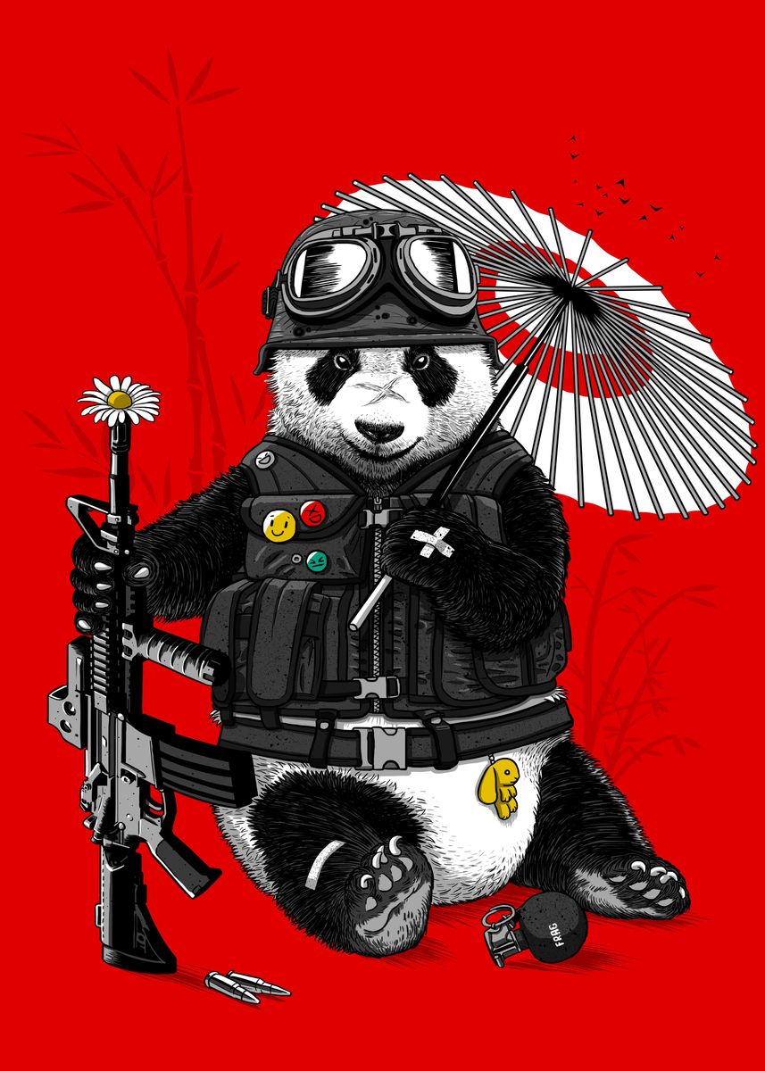'Soldier Panda' Poster by Alberto Perez | Displate