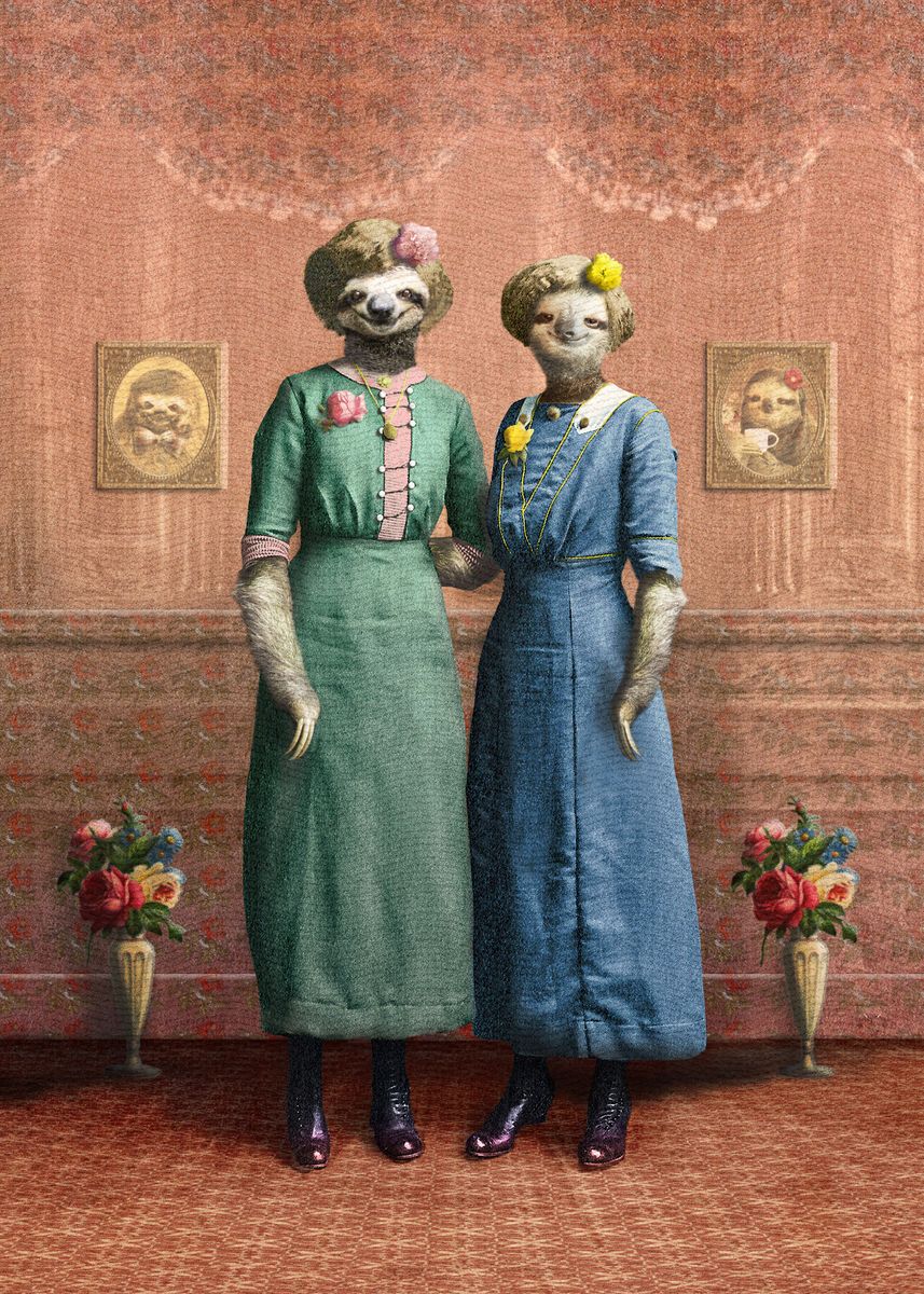 'The Sloth Sisters at Home' Poster by Peter A Gross | Displate
