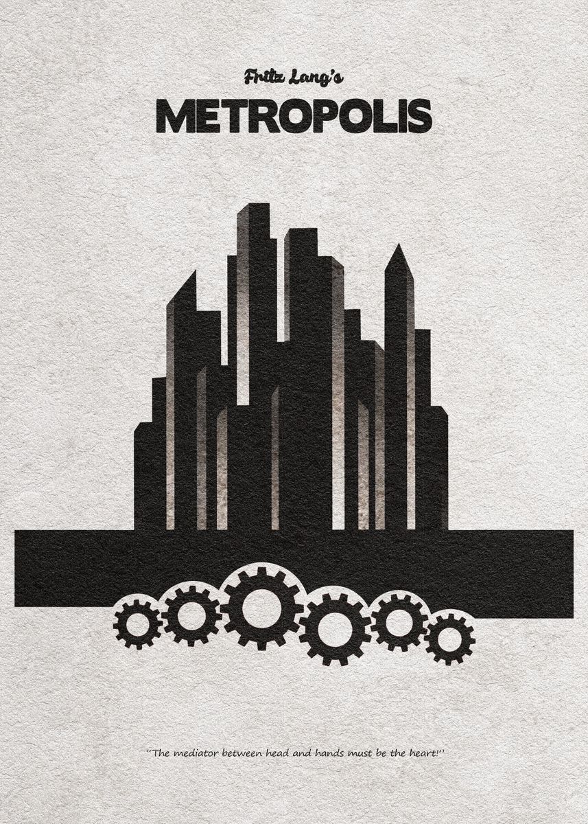 'Metropolis Minimal Poster' Poster, picture, metal print, paint by ...