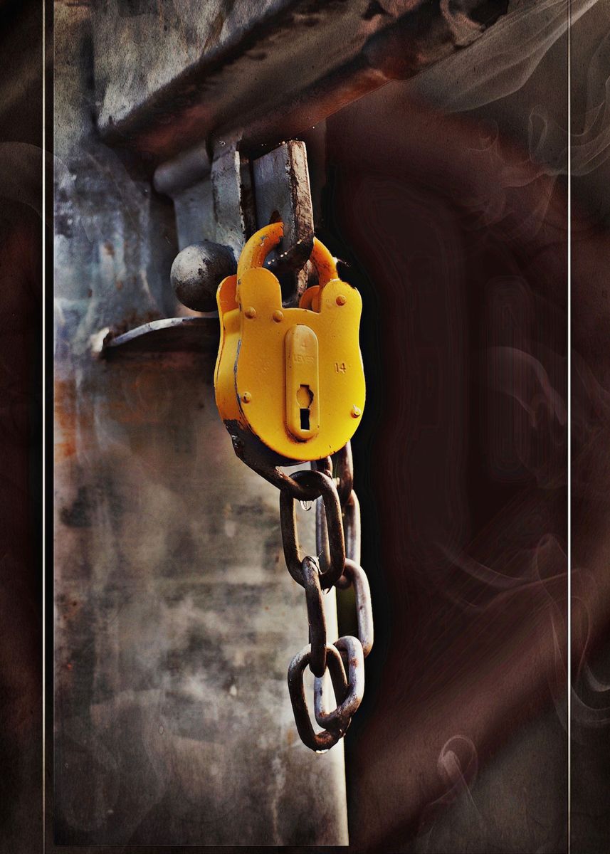 'Lock ' Poster, picture, metal print, paint by sylvia scotting | Displate