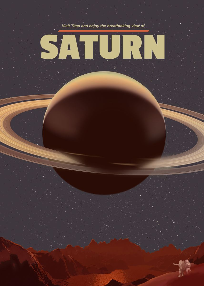 'Saturn' Poster, picture, metal print, paint by Mr Jackpots | Displate