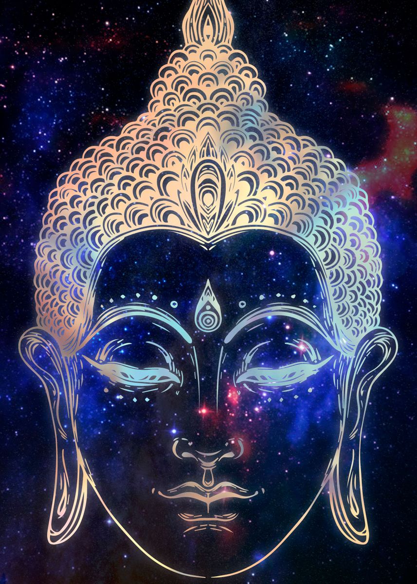 'Cosmic Buddha ' Poster, picture, metal print, paint by MCAshe Art ...