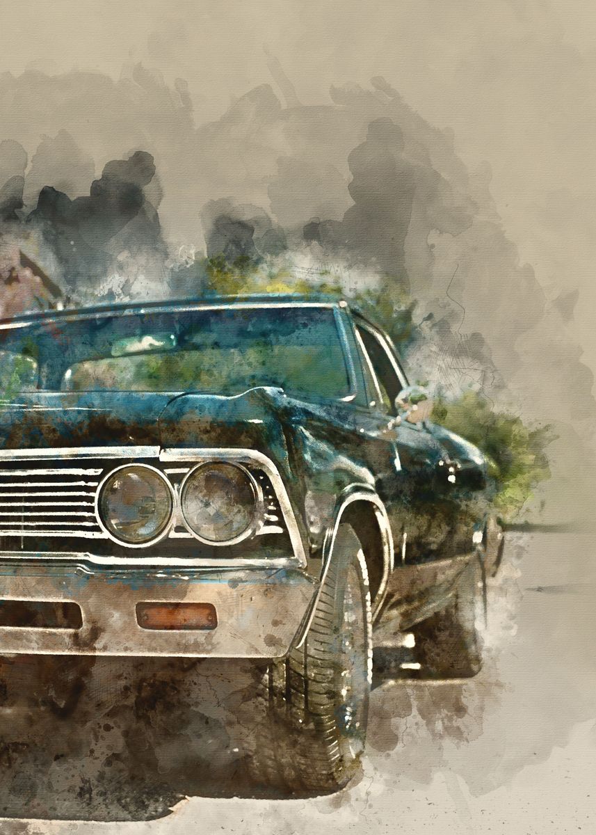 'Vintage Car' Poster, picture, metal print, paint by Gab Fernando ...